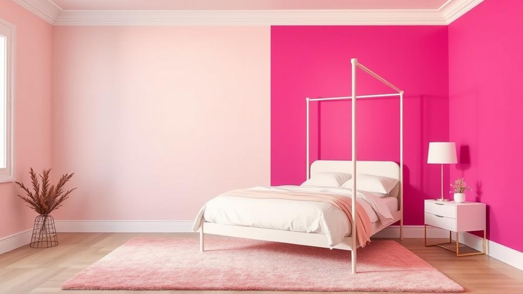 Purple Two Colour Combination For Bedroom Walls