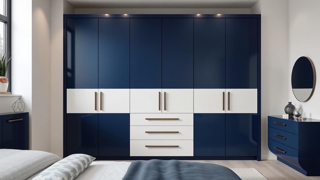 15 Modern Two Colour Combination Of Wardrobe Designs